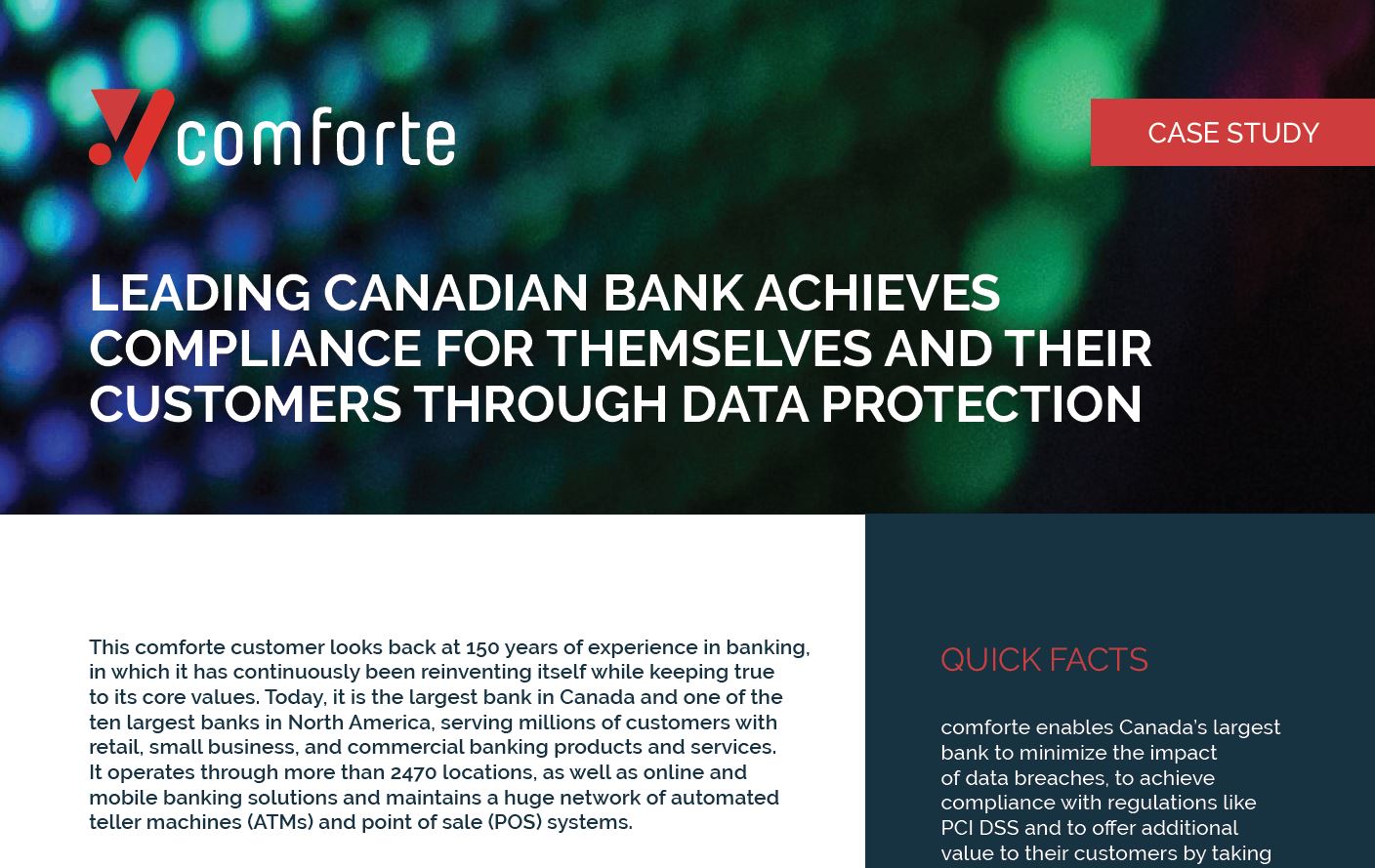 Leading Canadian bank achieves compliance | comforte